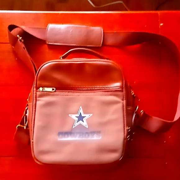 The Bradford Exchange | Bags | Dallas Cowboys Brown Leather Crossbody ...